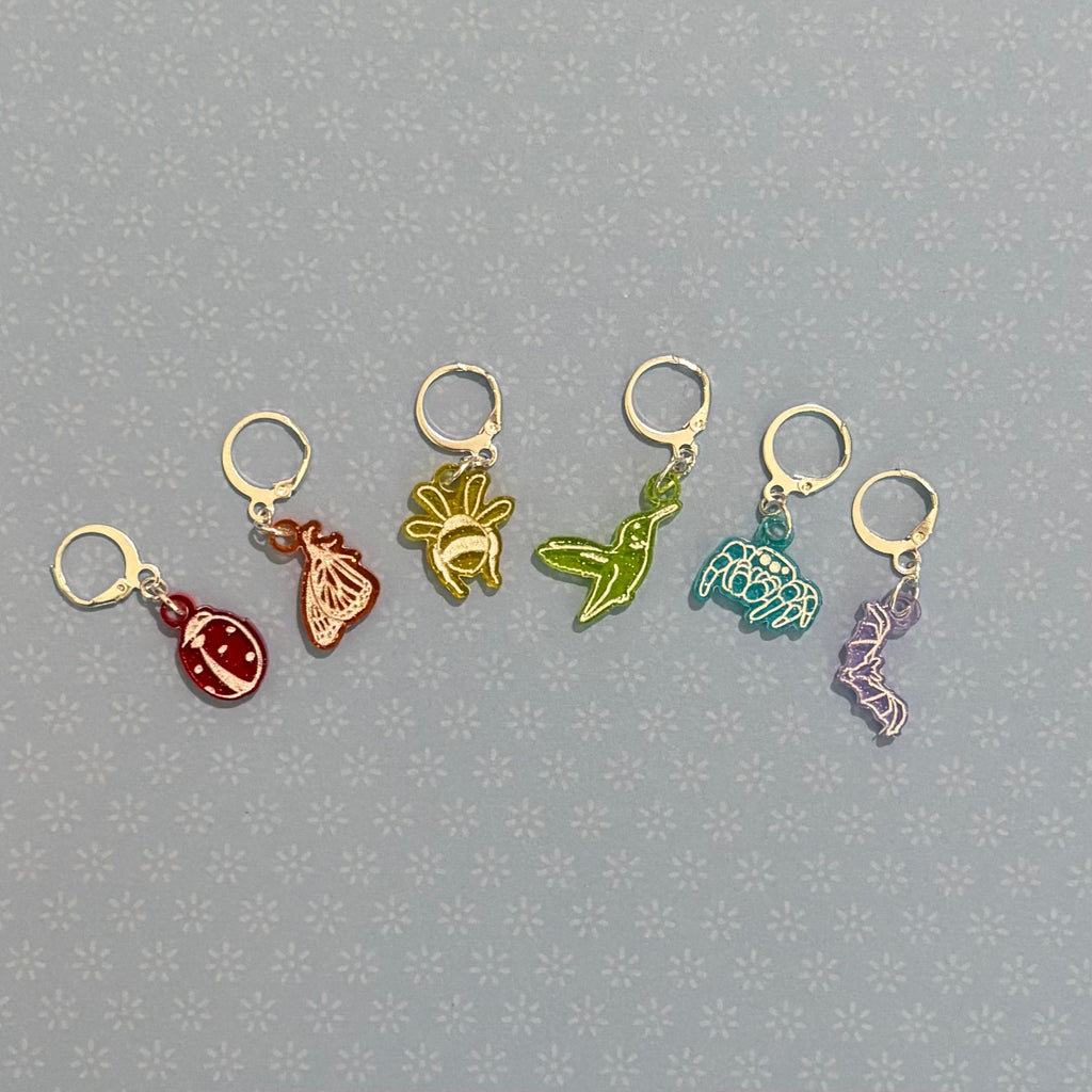 Pollinators Stitch Markers – Dye Mad Yarns