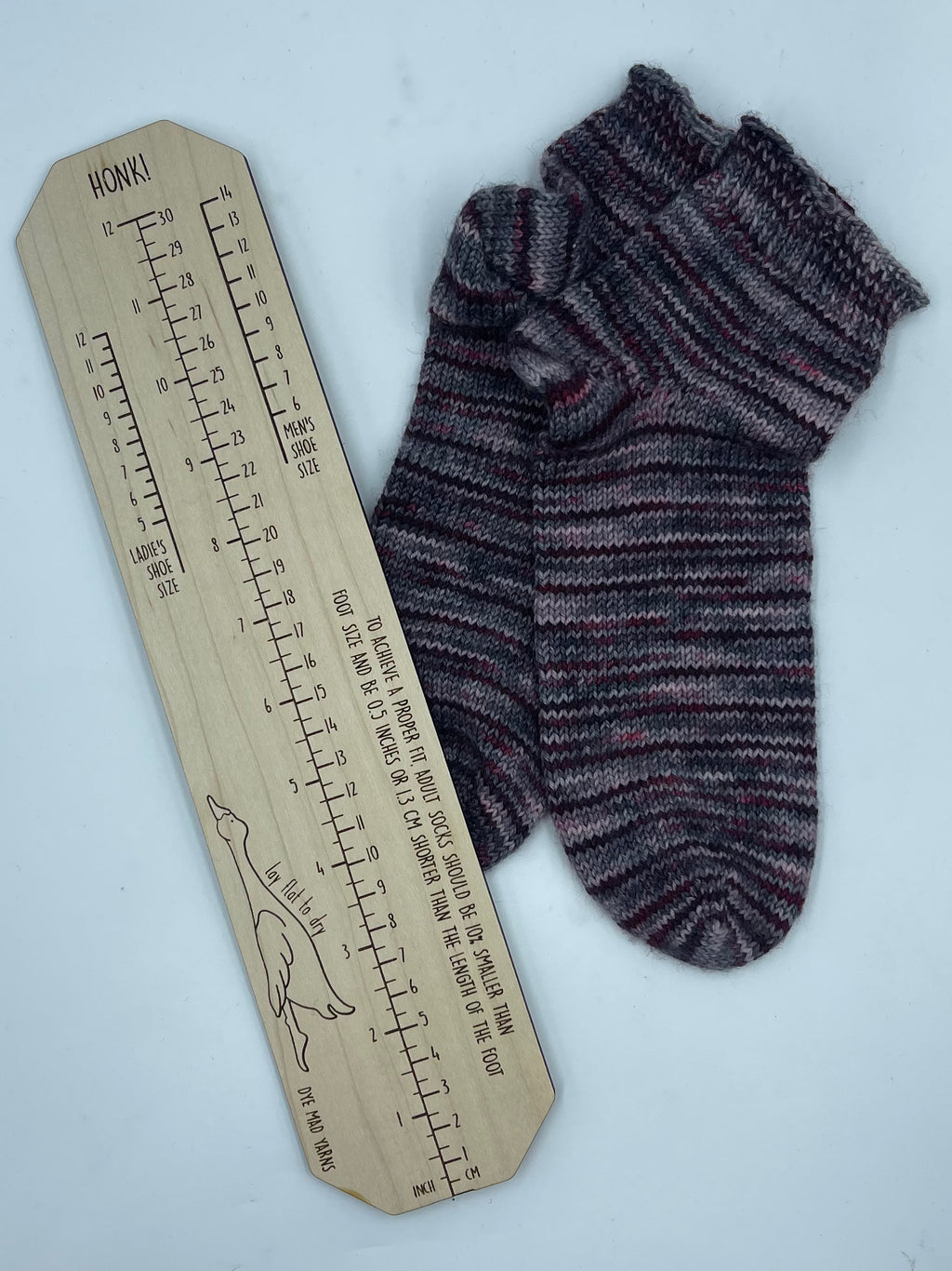 Lay Flat to Dry Sock Ruler – Dye Mad Yarns